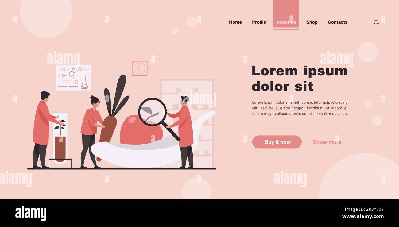 Scientists on microscope Stock Vector Images - Alamy