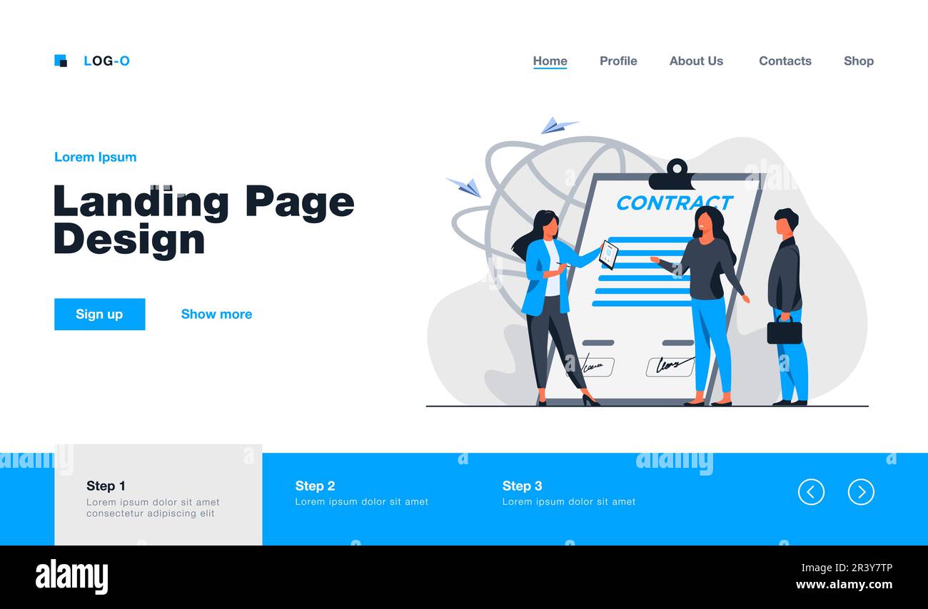 Business partners landing web Stock Vector Images - Alamy