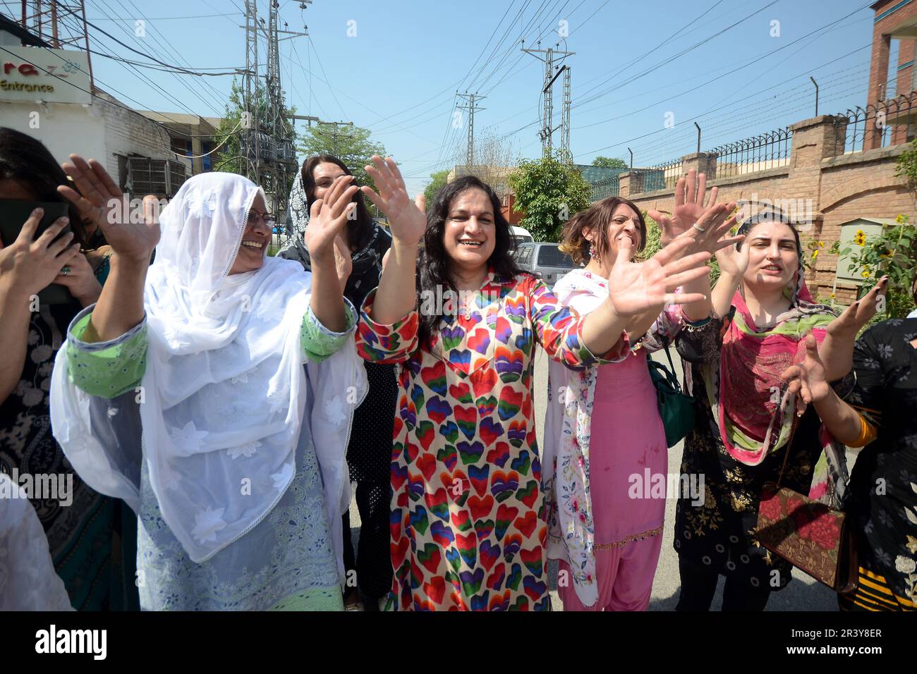 Peshawar, Khyber Pakhtunkhwa, Pakistan. 24th May, 2023. Members of ...