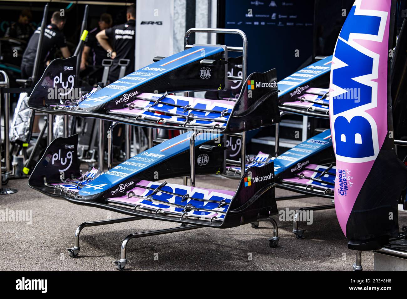 Alpine F1 Team A523, mechanical detail, front wing during the Formula 1 ...
