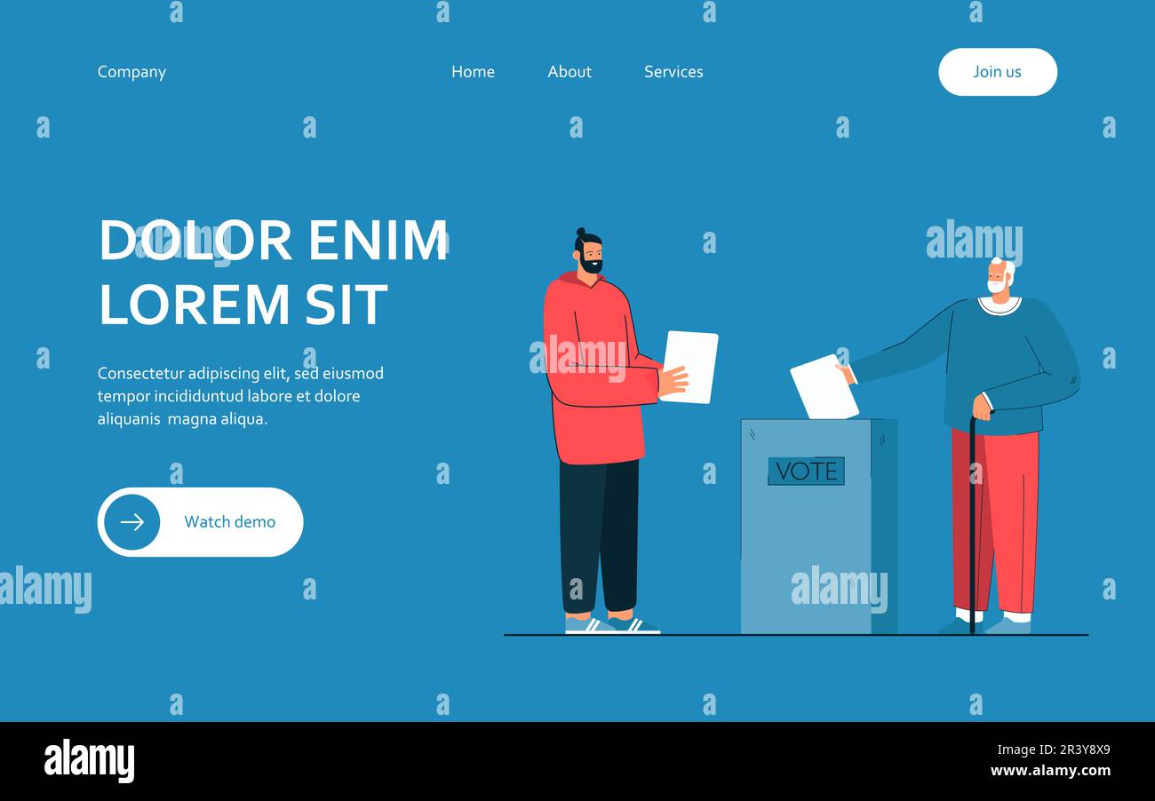 Men of all ages voting vector illustration Stock Vector Image & Art - Alamy