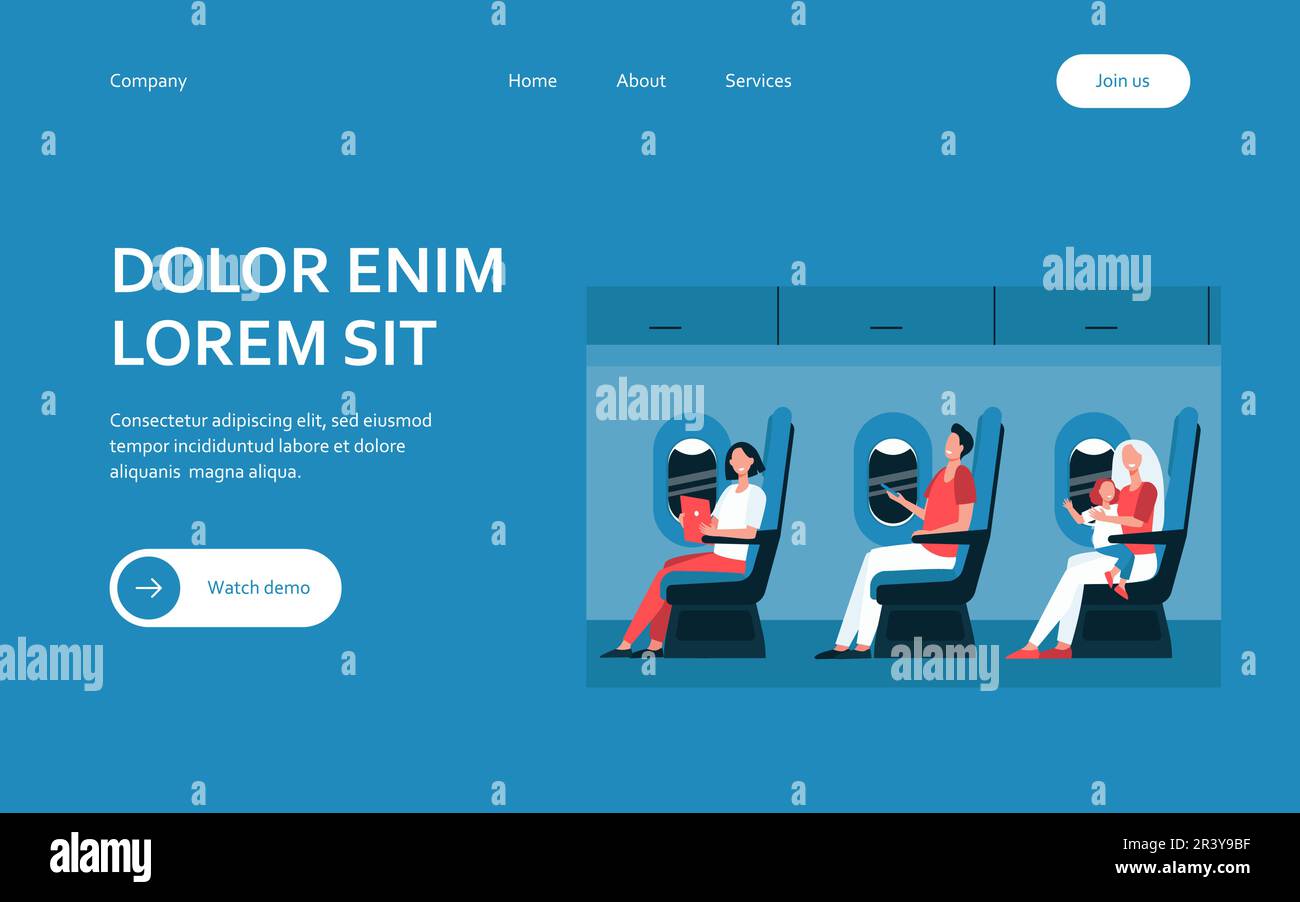 Passengers sitting seats Stock Vector Images - Alamy