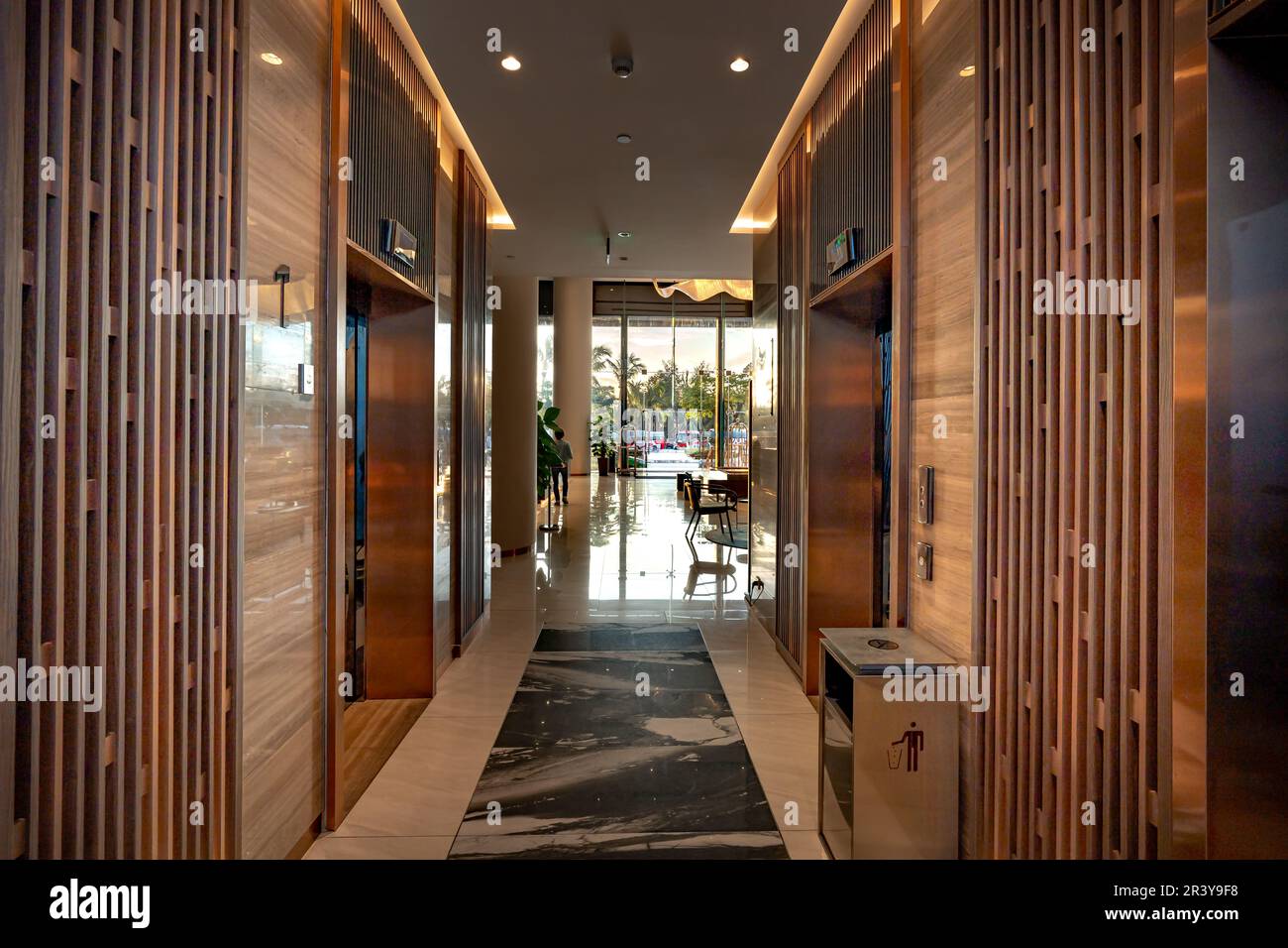 Radisson 5-star hotel Da Nang, Vietnam - May 16, 2023: See the corridor ...