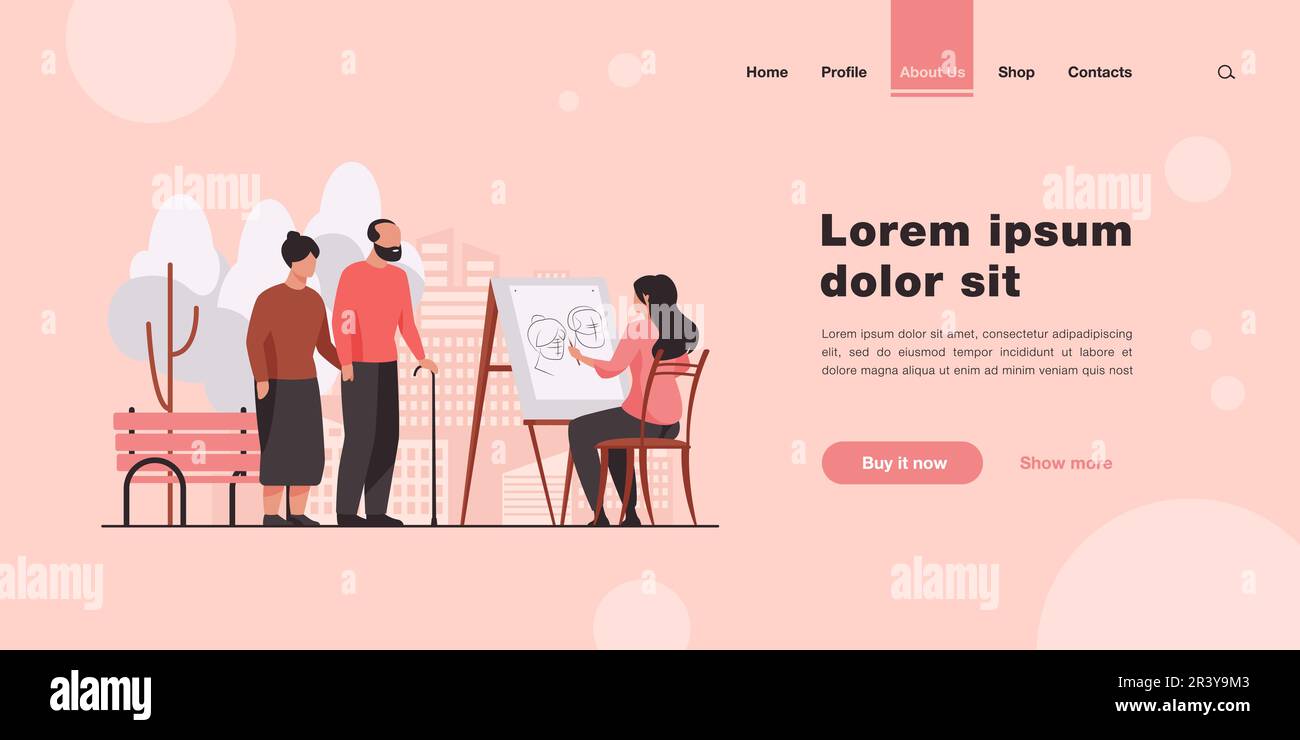 Portrait female artist young Stock Vector Images - Alamy