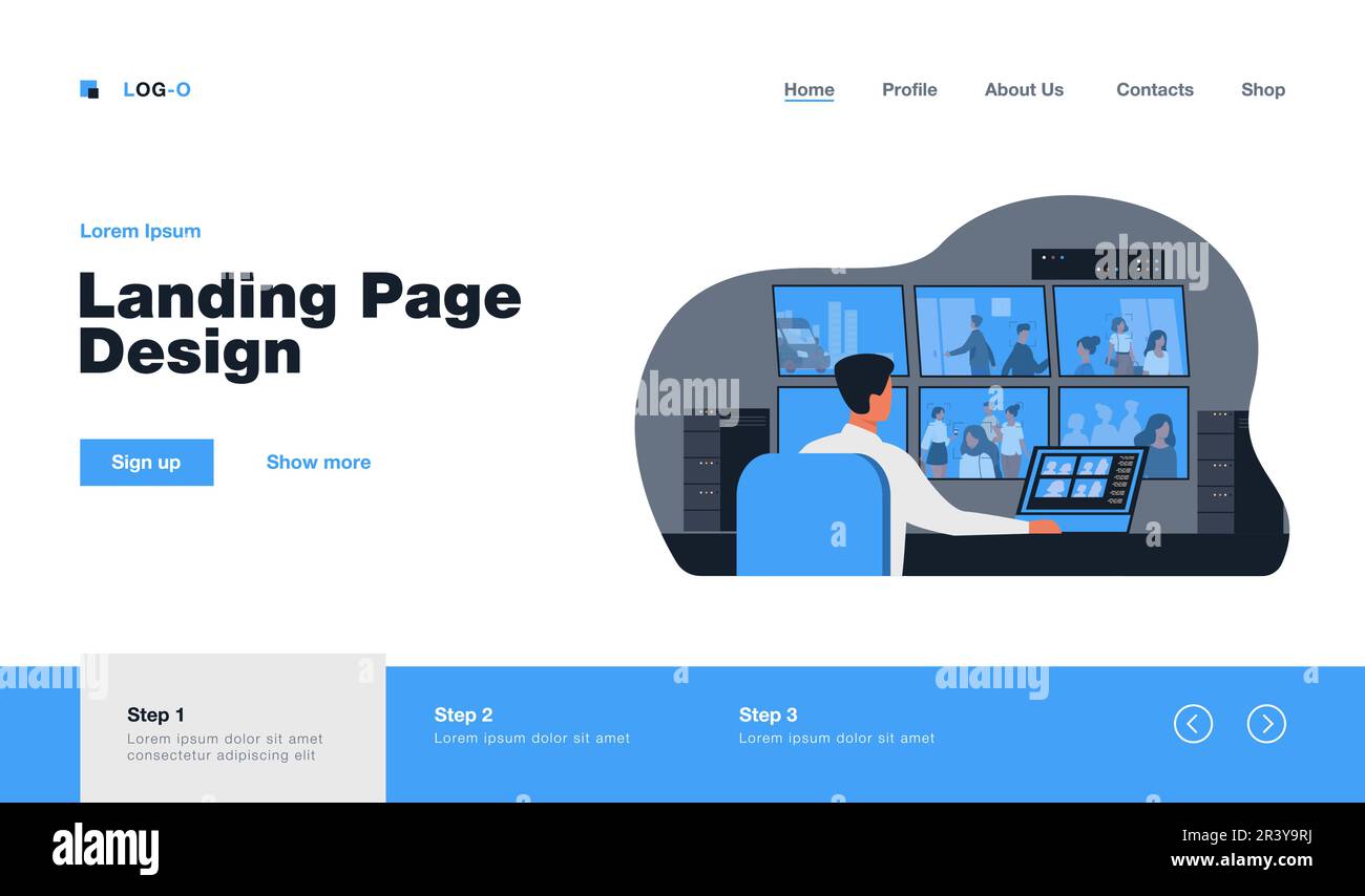 Worker monitoring computer screen displaying hi-res stock photography ...