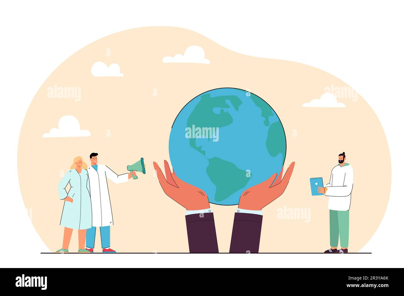 Doctor holding tablet woman Stock Vector Images - Alamy