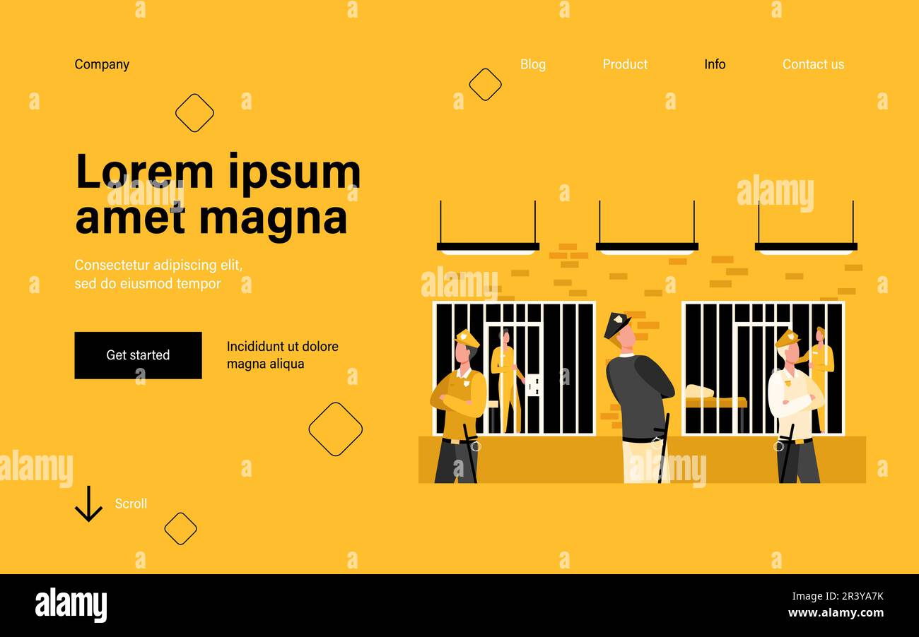 Cartoon prisoner in prison uniform hi-res stock photography and images ...