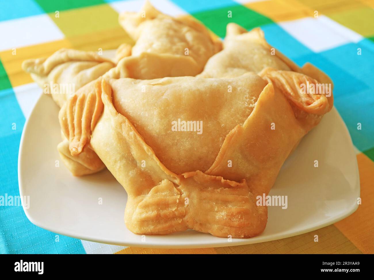 Plate of Delectable Empanadas, Popular Chilean Savory Pastry Filled ...