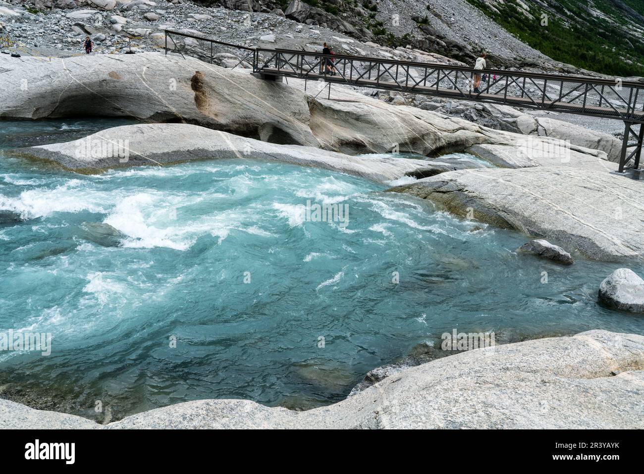 Glacier stream at Nigardsbreen Stock Photo - Alamy