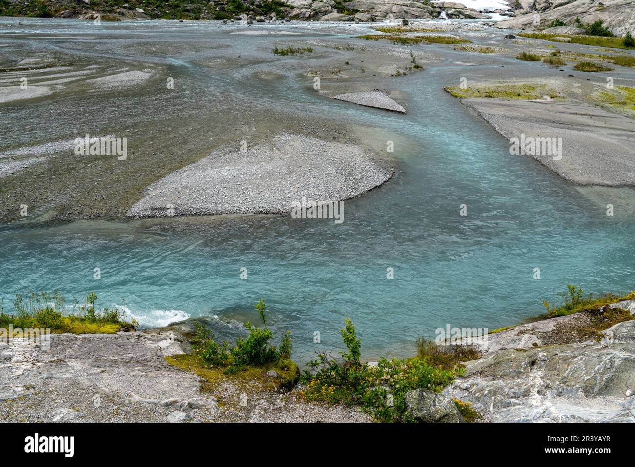 Glacier stream at Nigardsbreen Stock Photo - Alamy