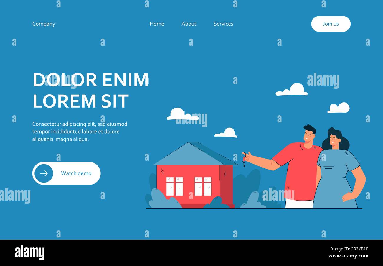 Home ownership new couple Stock Vector Images - Alamy