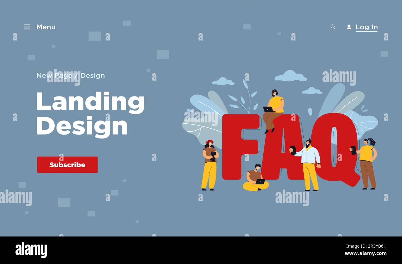 FAQ flat vector illustration Stock Vector Image & Art - Alamy