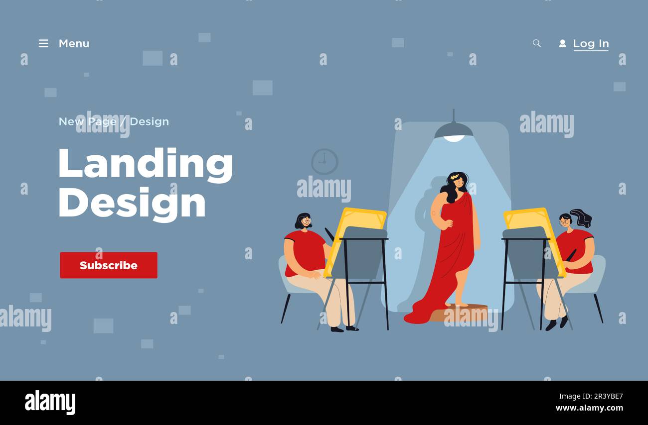 Woman posing for artist Stock Vector Image & Art - Alamy