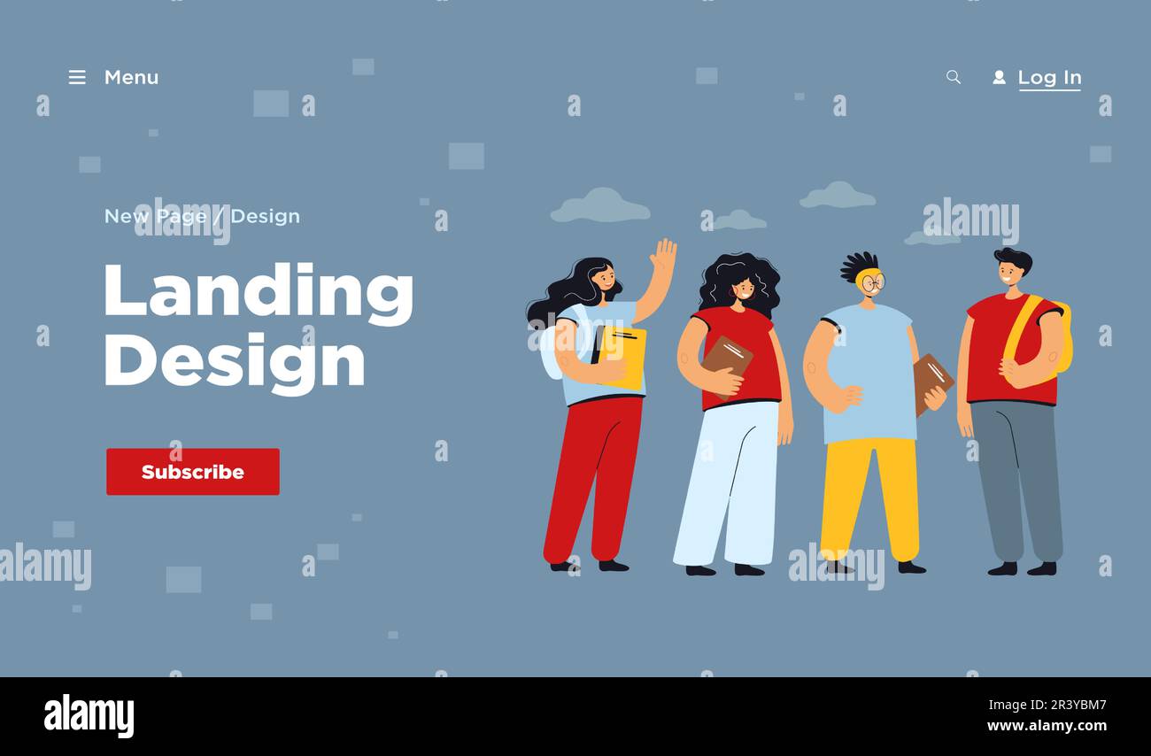 Teen school friends vector illustration Stock Vector Image & Art - Alamy