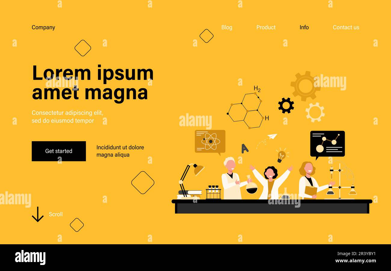 Cheerful kids learning in chemistry class Stock Vector Image & Art - Alamy