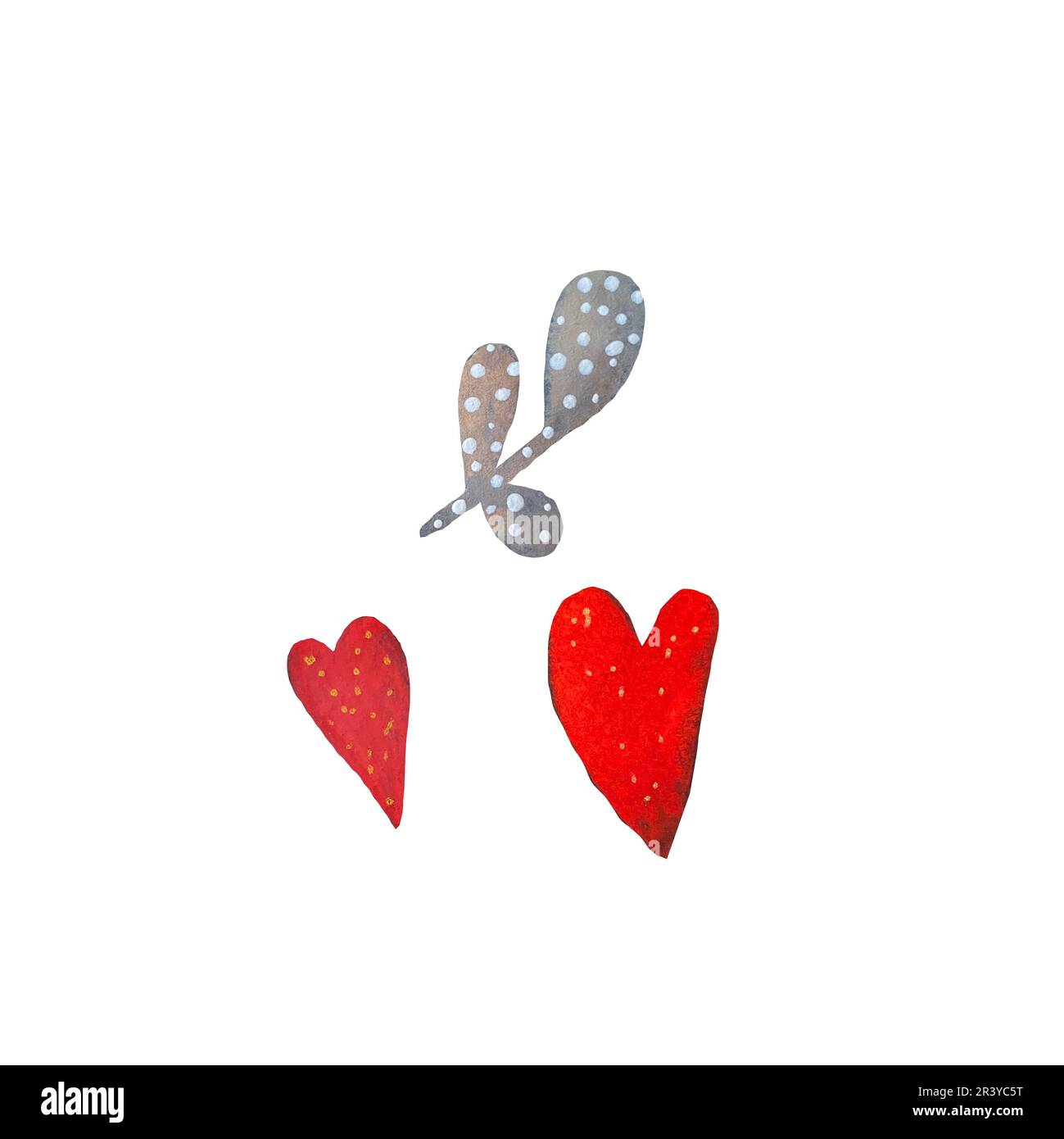 Heart branch dots mystic a watercolor illustration Stock Photo - Alamy