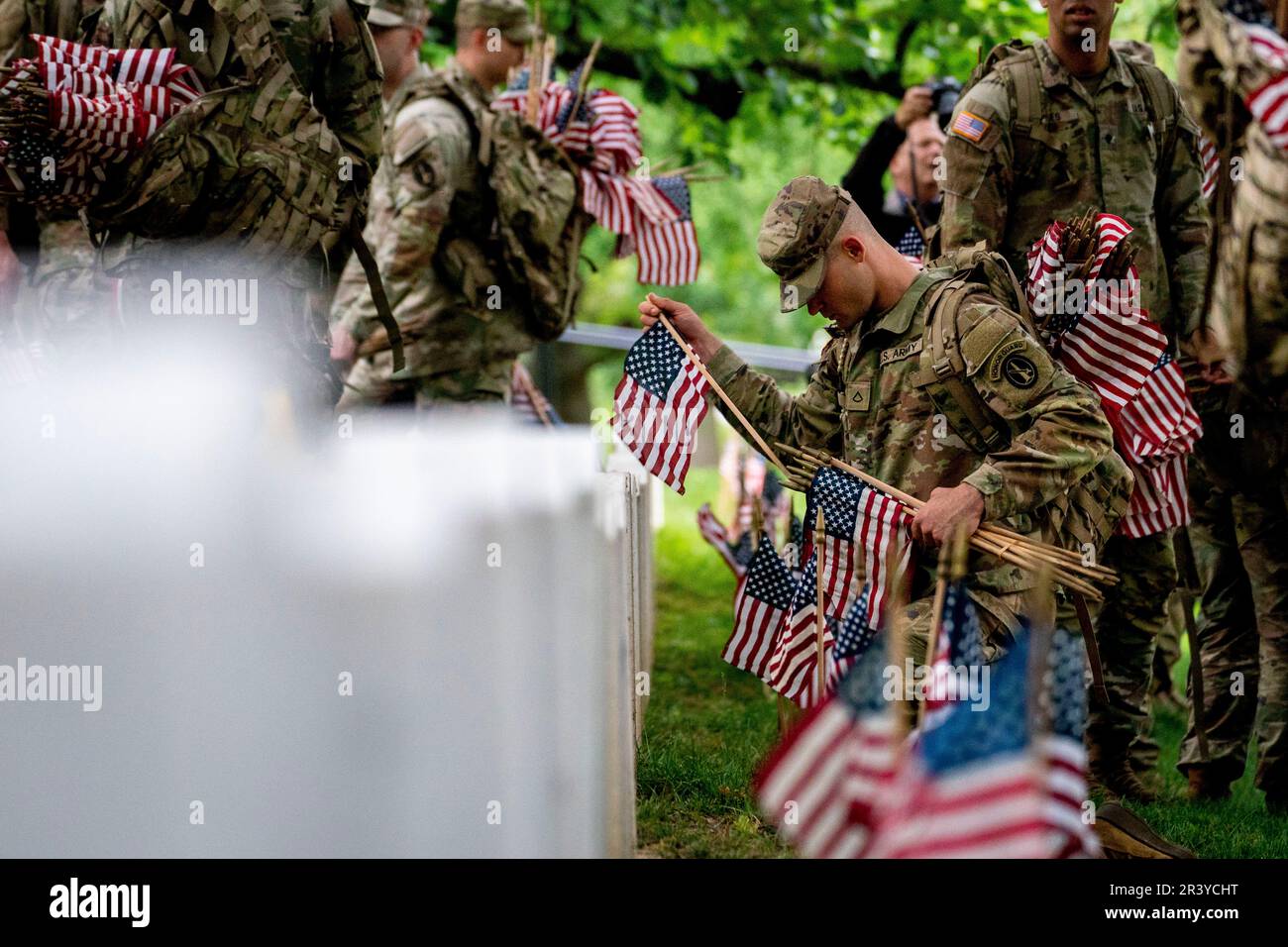 Members of the 3rd U.S. Infantry Regiment also known as The Old Guard ...