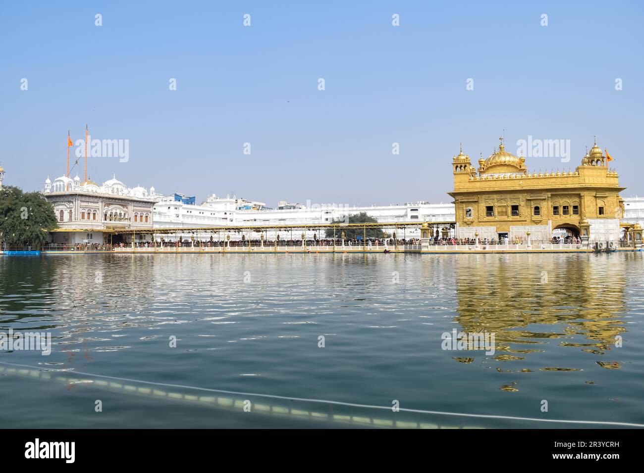 Beautiful view of Golden Temple (Harmandir Sahib) in Amritsar, Punjab, India, Famous indian sikh ...