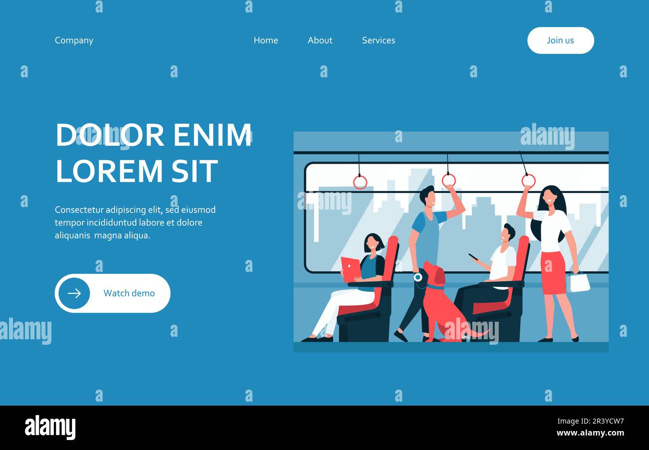 People riding subway train Stock Vector Image & Art - Alamy