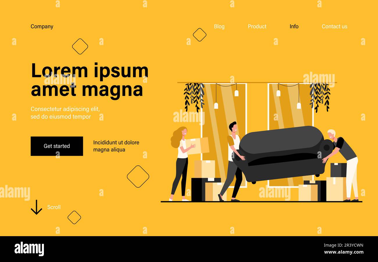 Happy people moving into new home Stock Vector Image & Art - Alamy