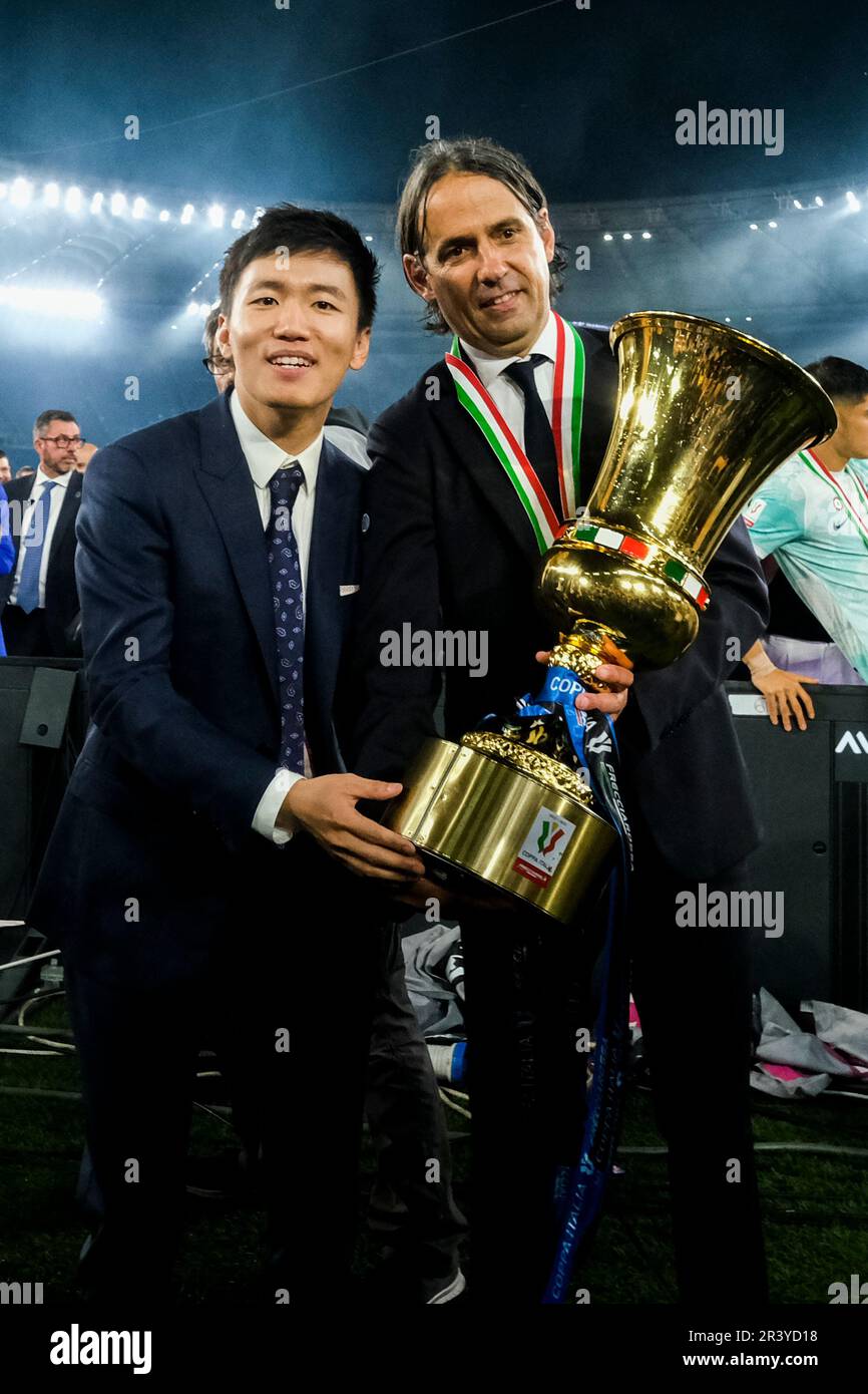 Inter wins the Italian Cup 2023, InterÕs Italian coach Simone Inzaghi ...