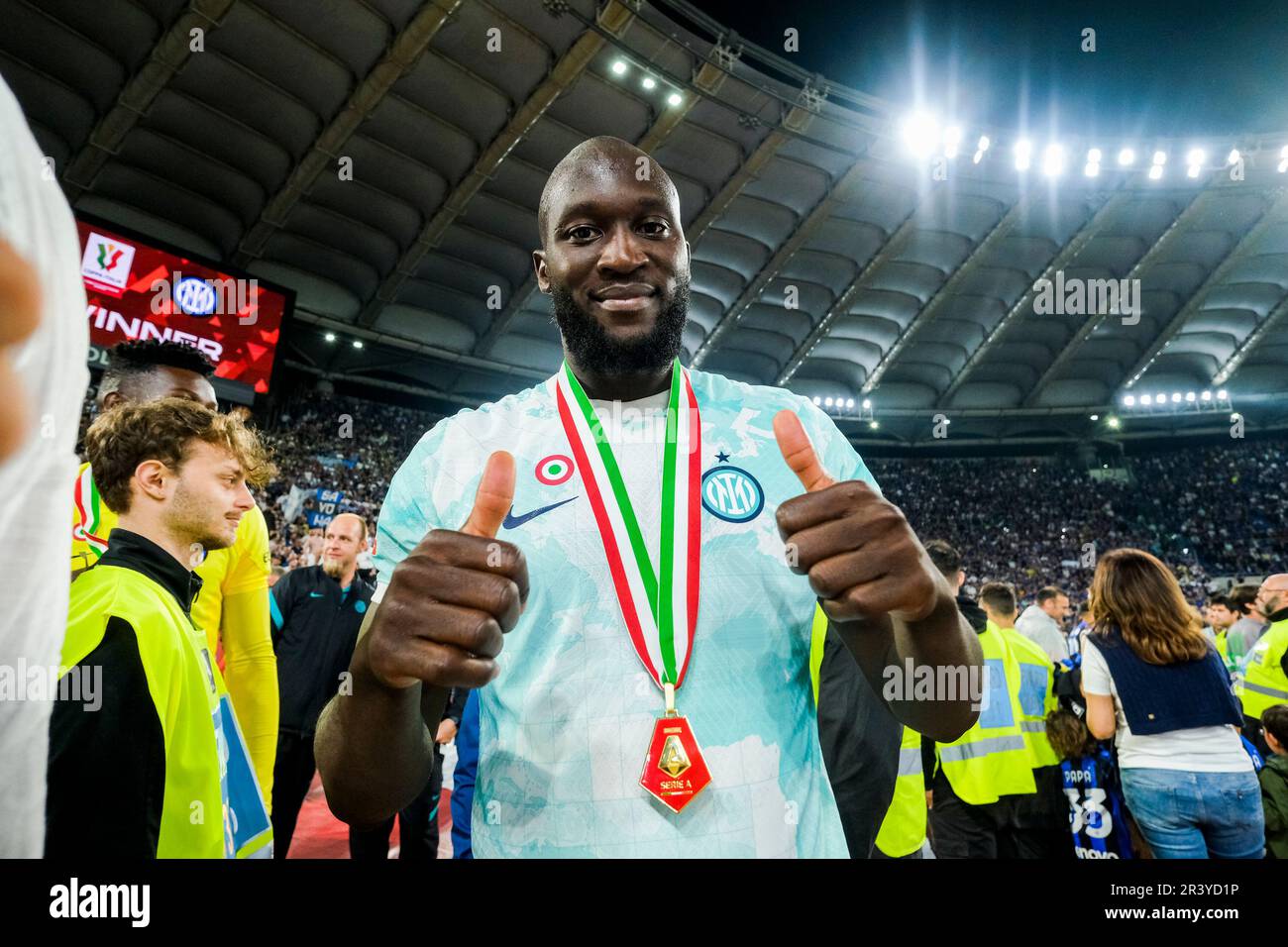 Inter wins the Italian Cup 2023, InterÕs Belgian forward Romelu Lukaku ...