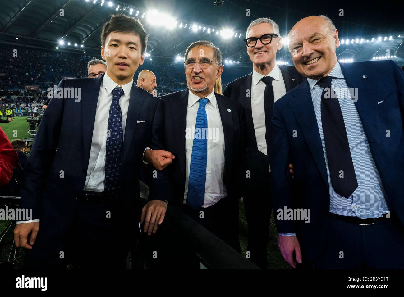 Steven Zhang, Ignazio La russa, Marotta after Italian Cup Final ...