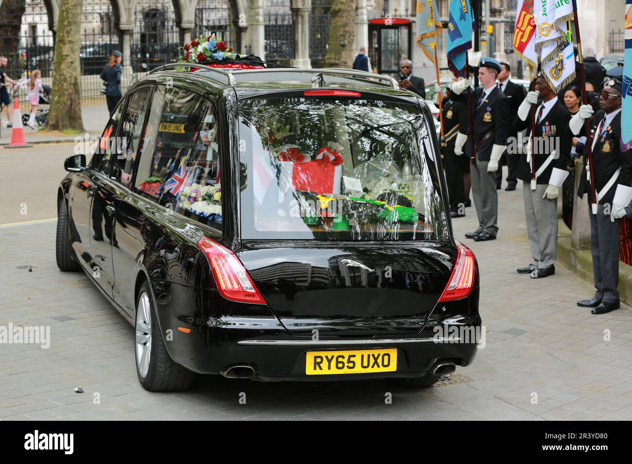 London, UK. 25 May 2023. The funeral of Flight Sergeant Peter Brown ...