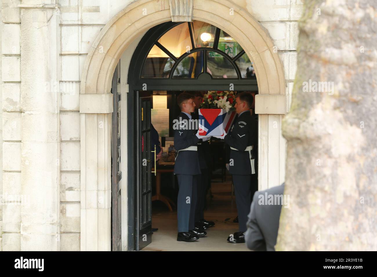 London, UK. 25 May 2023. The funeral of Flight Sergeant Peter Brown ...