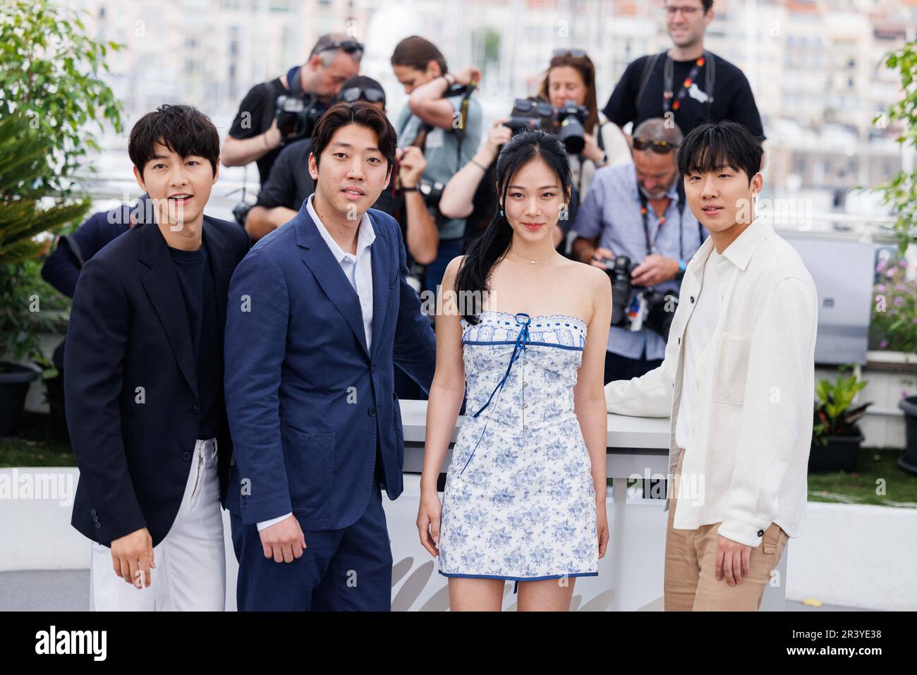 Cannes, France. 25th May, 2023. Song Joong-ki, Kim Chang-hoon, Hyoung ...