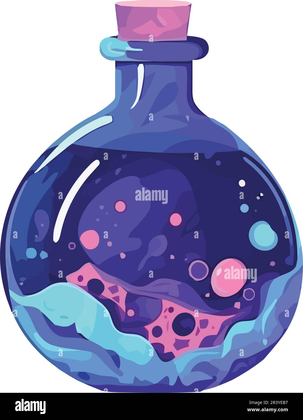 Chemical flask icon in cute cartoon style Stock Vector Image & Art - Alamy