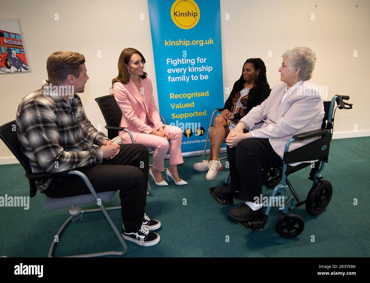 The Princess of Wales with Professor Green , Joy and Nanny Pat during a ...