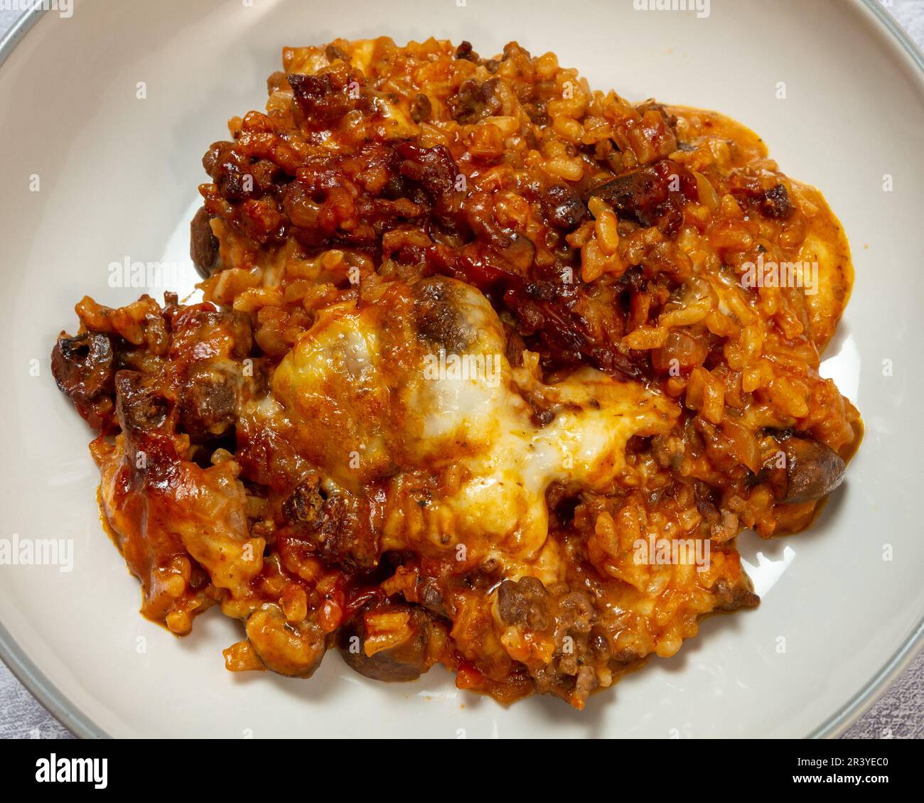 Baked bolognese risotto Stock Photo - Alamy