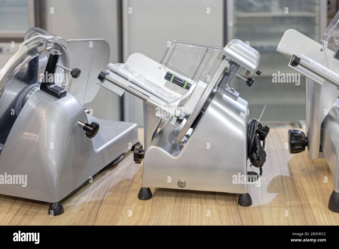 New Meat Slicer Electric Deli Food Slicer Machine Stock Photo - Alamy