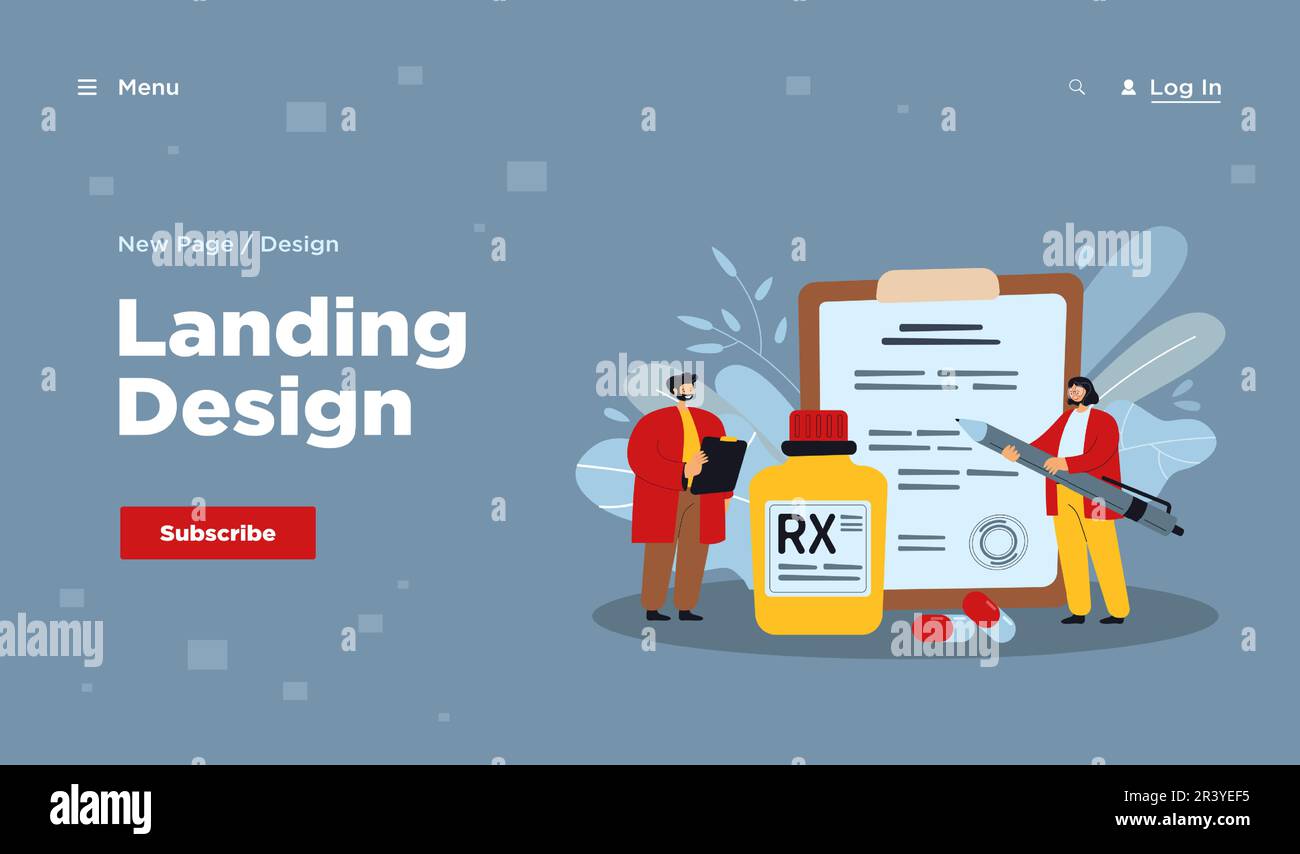 RX prescription flat vector illustration Stock Vector Image & Art - Alamy