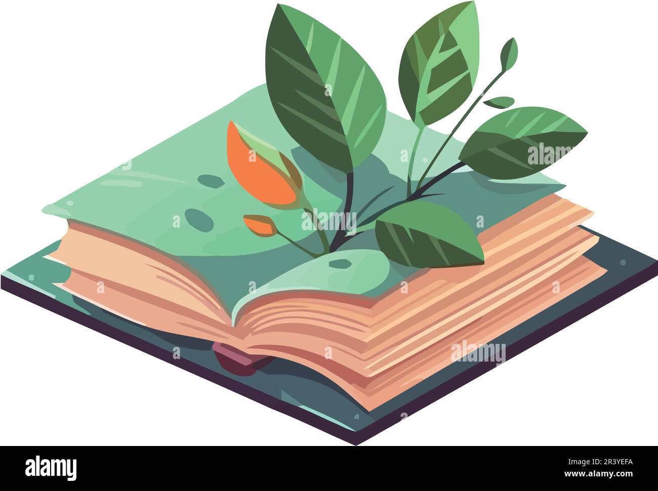 Learning from nature reading science textbooks Stock Vector Image & Art ...