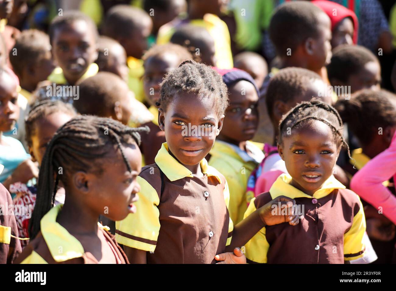Children gathered to celebrate International Africa Day in Lusaka ...