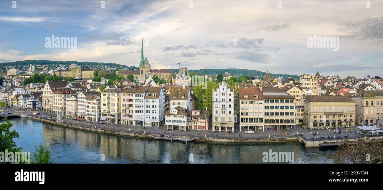 Panoramic View of Zurich, Switzerland Stock Photo - Alamy