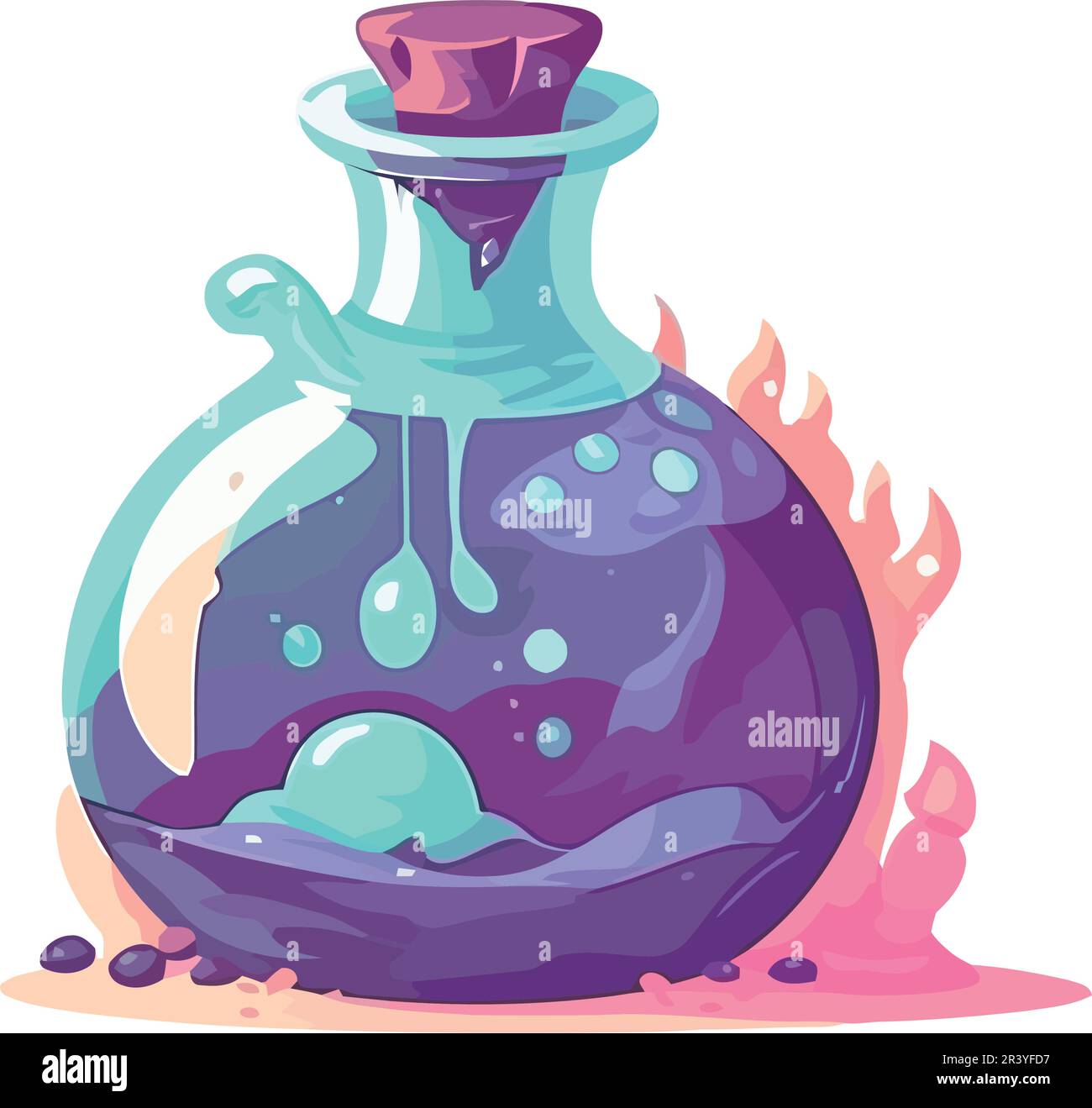 Purple potion in bottle Stock Vector Images - Alamy