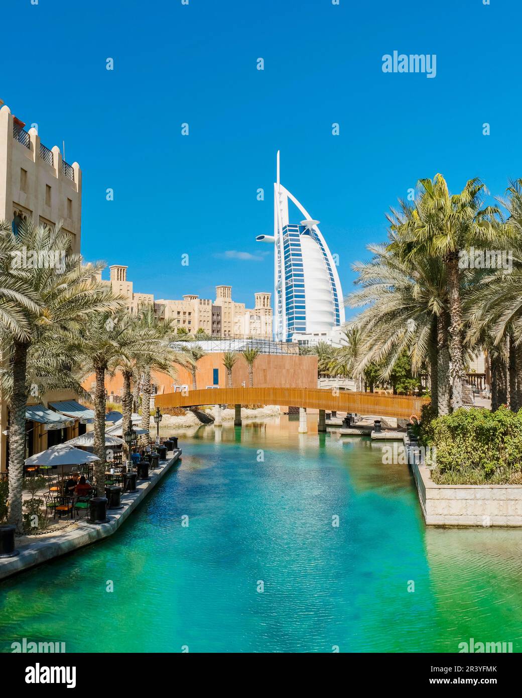 Burj al Arab seen from Madinat Jumeirah, Dubai United Arab Emirates ...