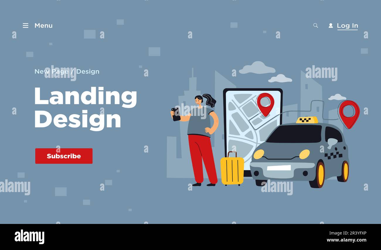 Concept online taxi service Stock Vector Images - Alamy