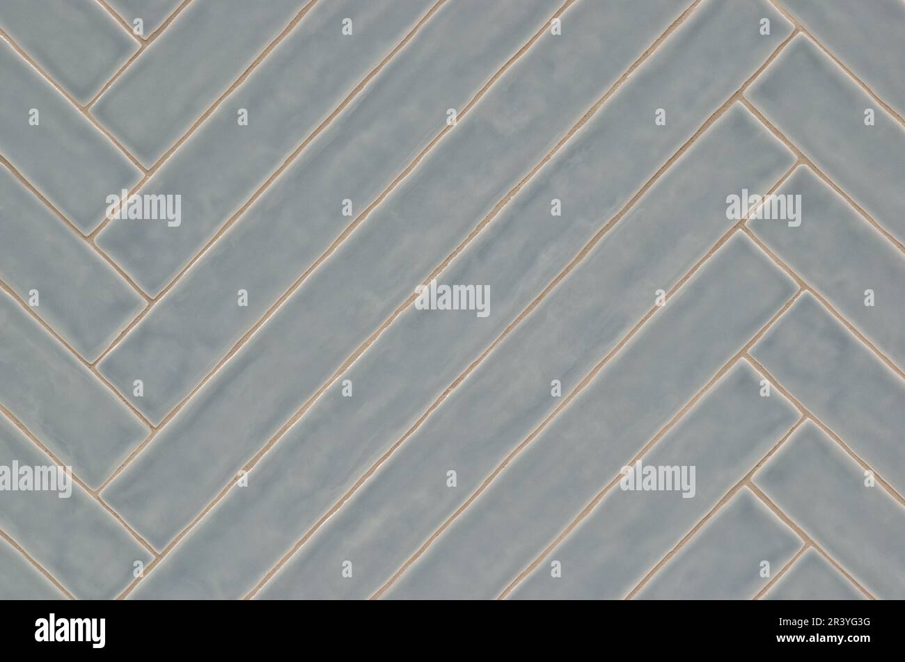 Long Blue Gray Tile Pattern With Light Glaze Finish Diagonal Pattern