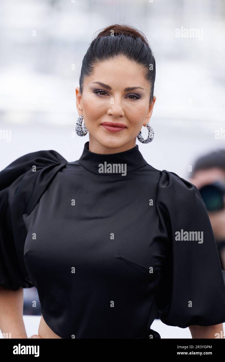 Cannes, France. 25th May, 2023. Sunny Leone attending the "Kennedy" photocall at the 76th annual ...