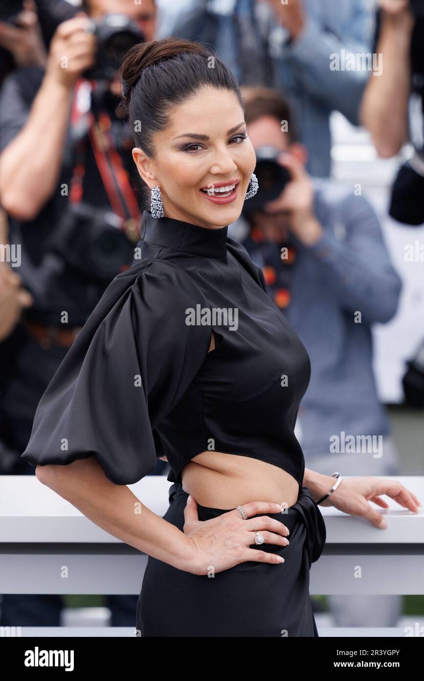 Cannes, France. 25th May, 2023. Sunny Leone attending the "Kennedy" photocall at the 76th annual ...