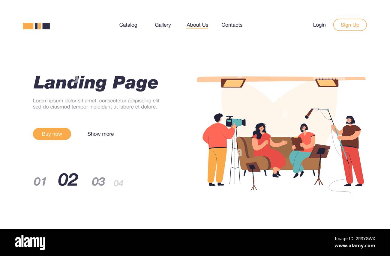 Tv studio filming interview hi-res stock photography and images - Alamy