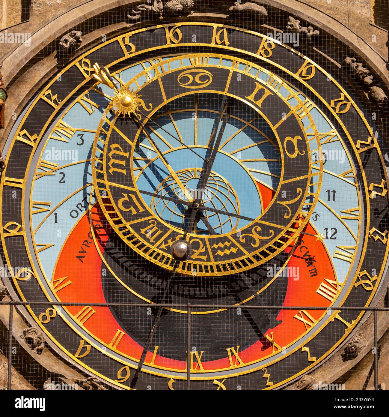 PRAGUE, CZECH REPUBLIC - Astronomical Clock at Old Town Hall. Horologe ...