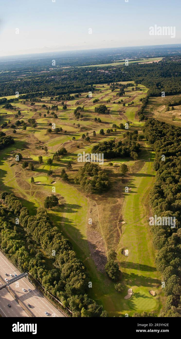 Aerial views over the courses of Walton Heath Golf Club - venue for the ...