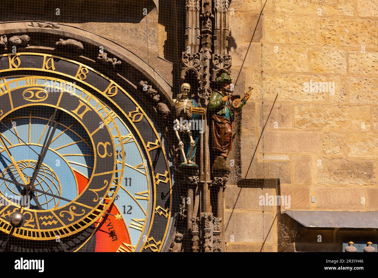 PRAGUE, CZECH REPUBLIC - Astronomical Clock at Old Town Hall. Horologe ...