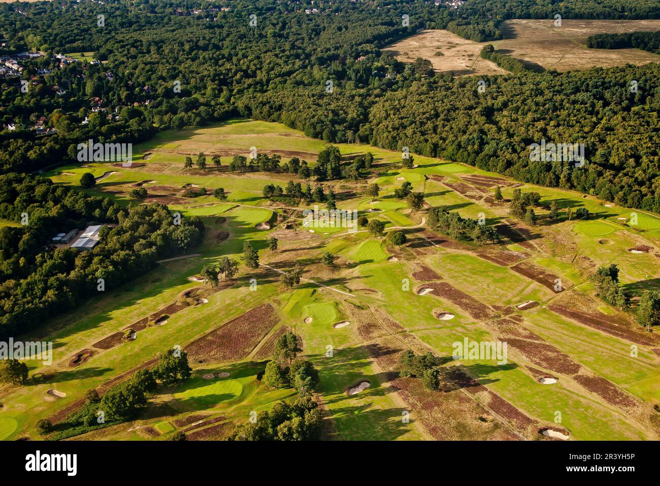 Aerial views over the courses of Walton Heath Golf Club - venue for the ...