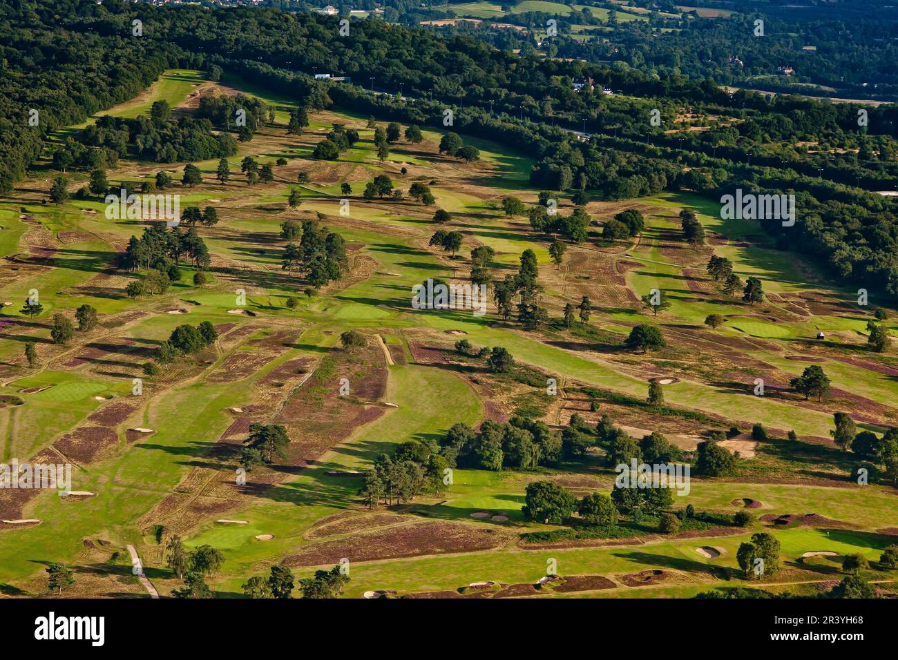 Aerial views over the courses of Walton Heath Golf Club - venue for the ...